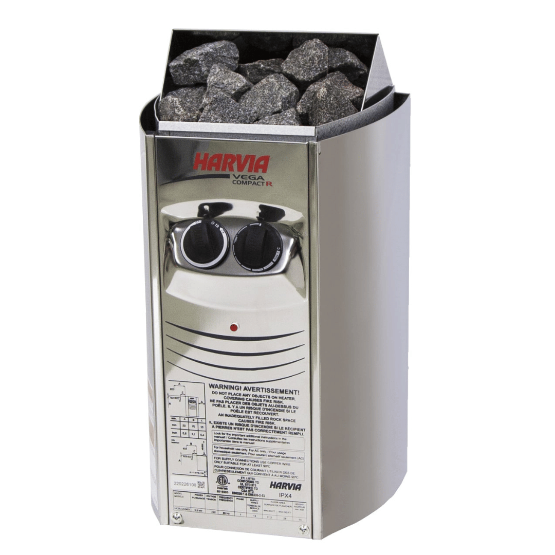 Harvia Vega Compact 120V/240V Electric Sauna Heater - 1.9kW, 3.5kW ...
